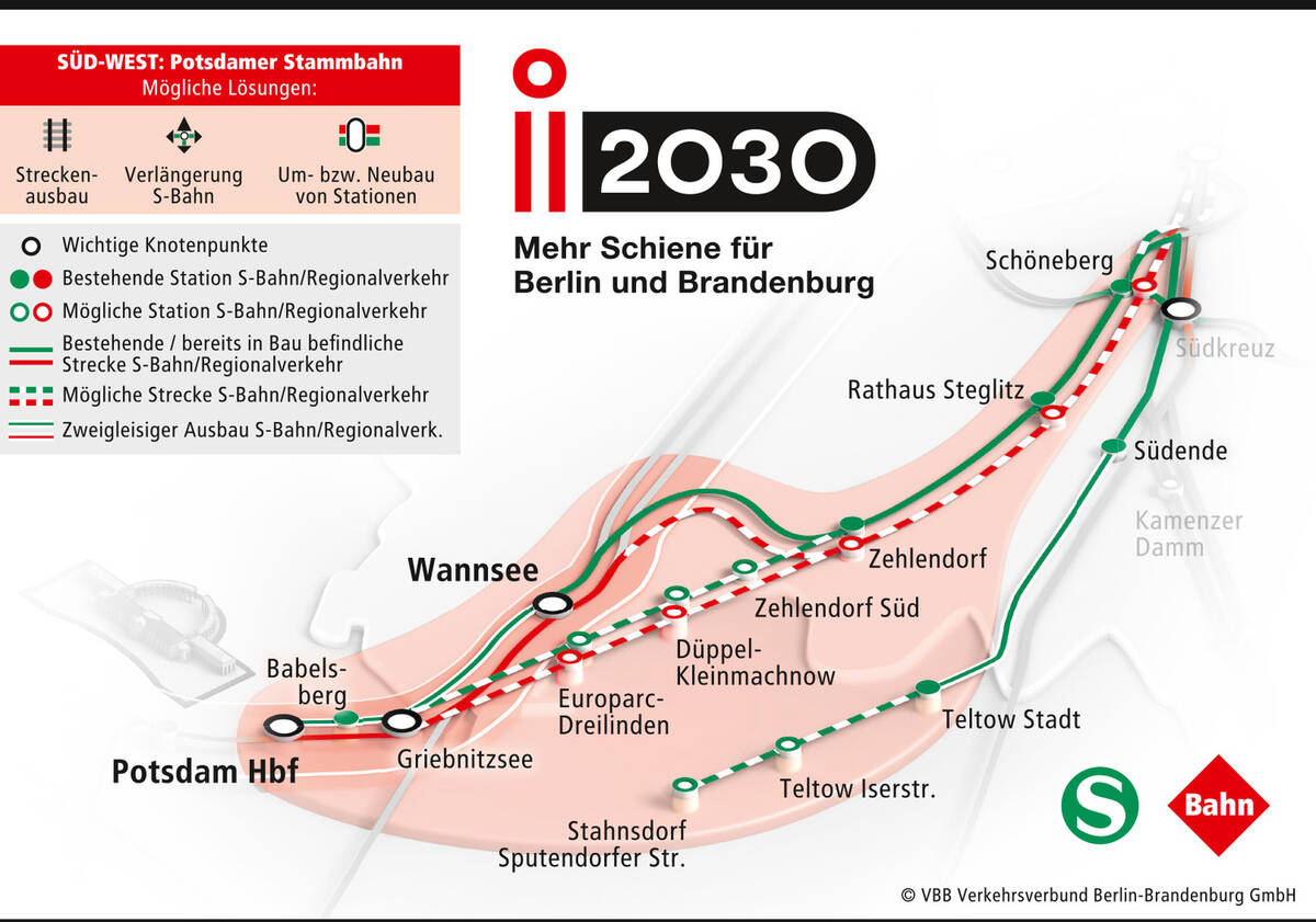 i2030-Teilprojekt S25 Süd - Planungen für eine S-Bahn nach Stahnsdorf ...