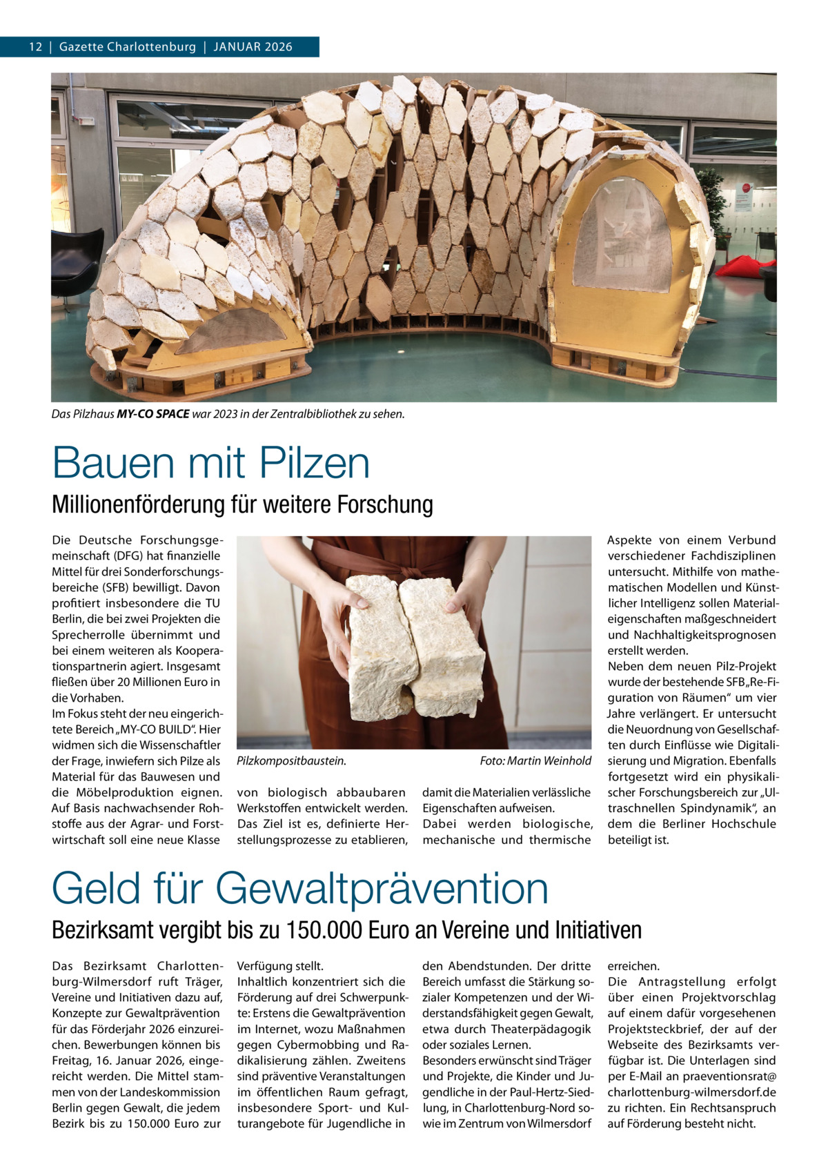 Gazette Charlottenburg - Januar 2026