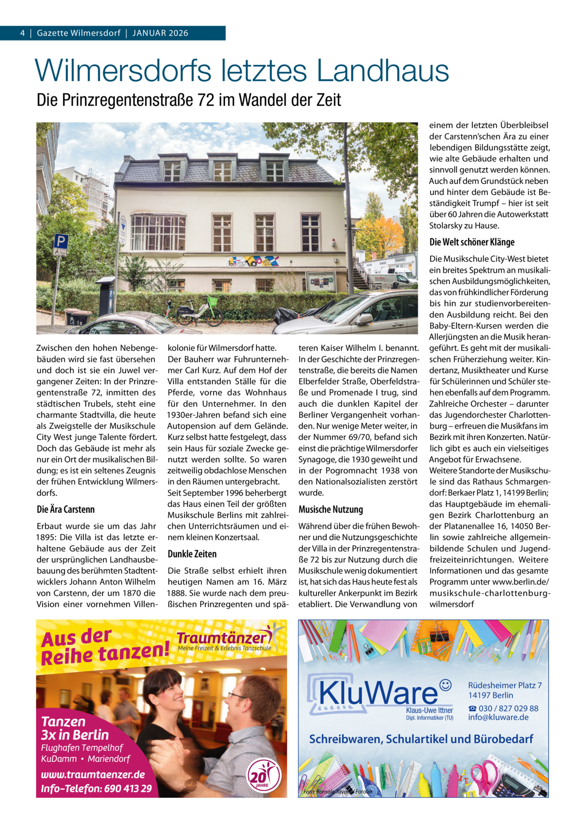 Gazette Wilmersdorf - Januar 2026
